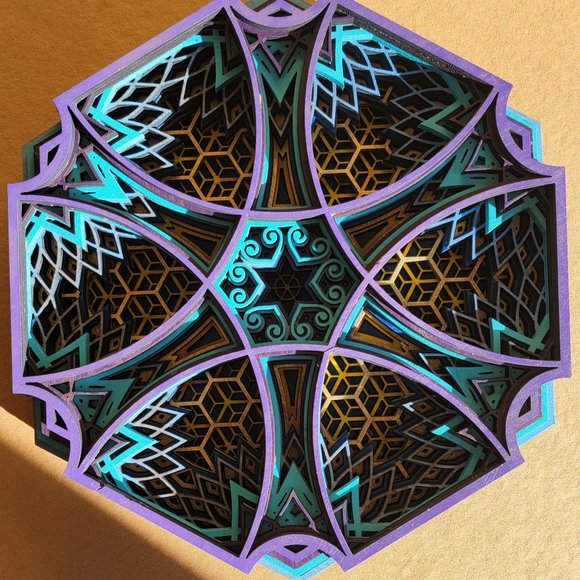 Cynful Design Company | Wall Decor | Layered 3d Mandala Laser Cut Wall ...